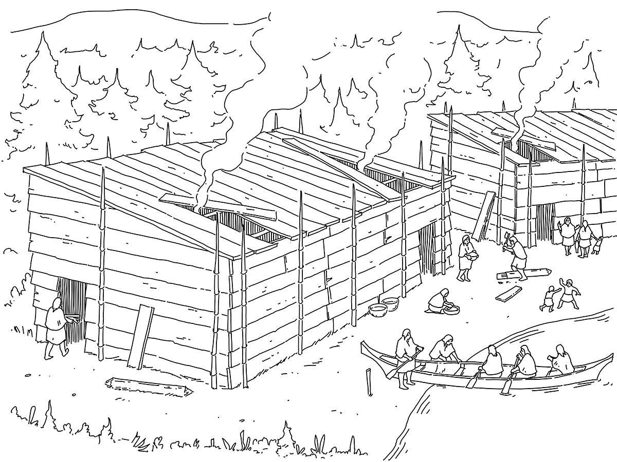 The Coast Salish Plank House - by Ruben M. Berry