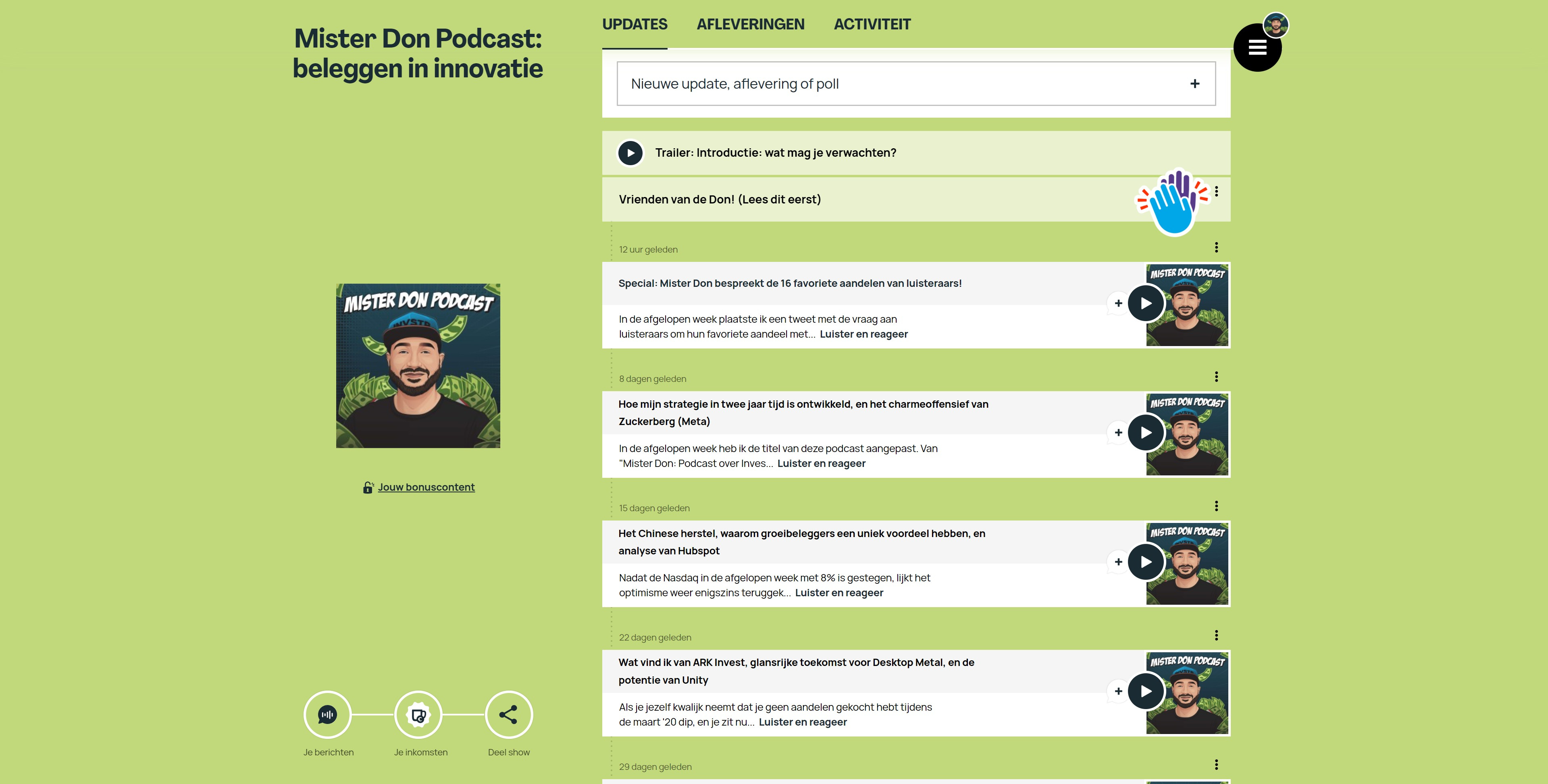Een onrustige periode op de beurs + drie recente podcasts
