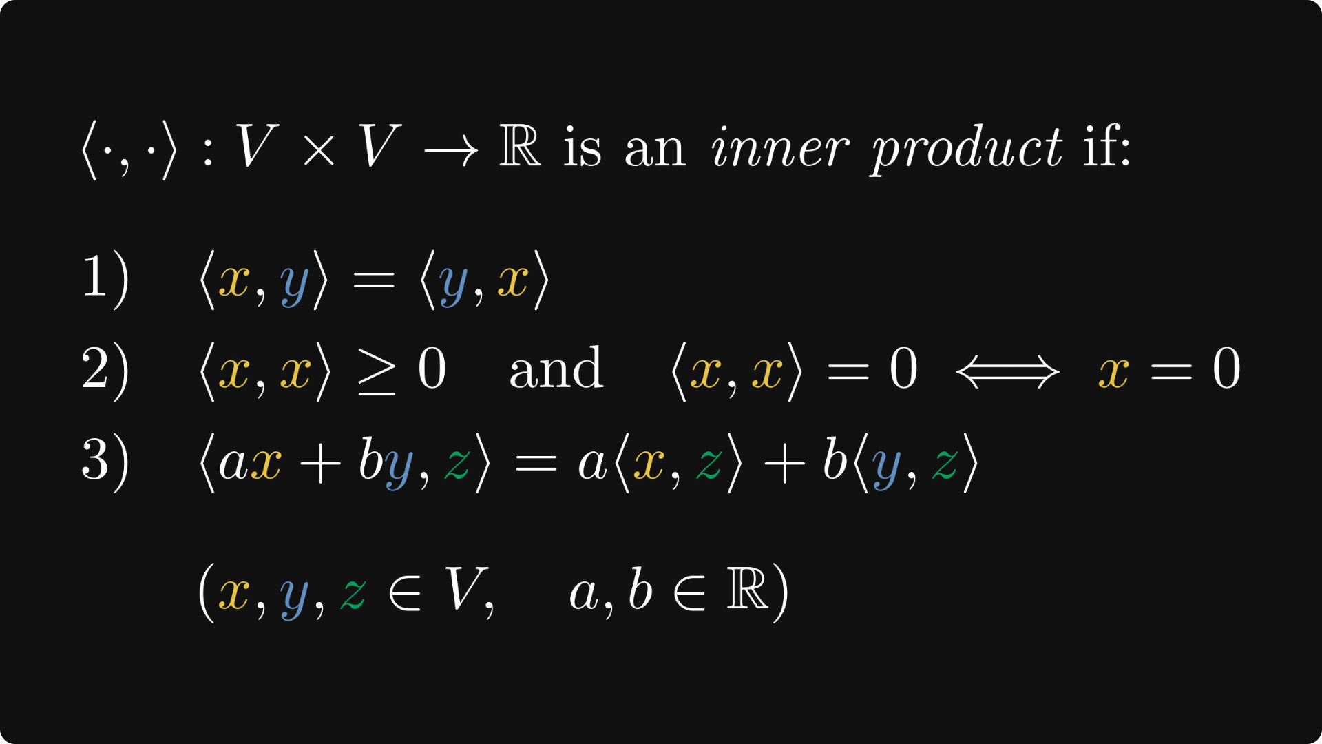 How to measure the angle between two functions