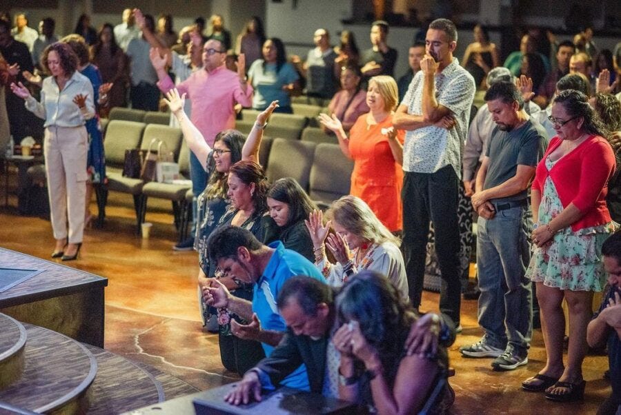 A Gallery Of The Faithful Gathering For Church. Album 14