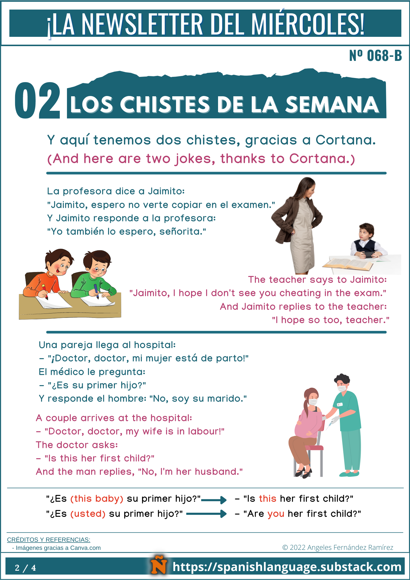 Wednesday’s Spanish Language Newsletter! (068-B)