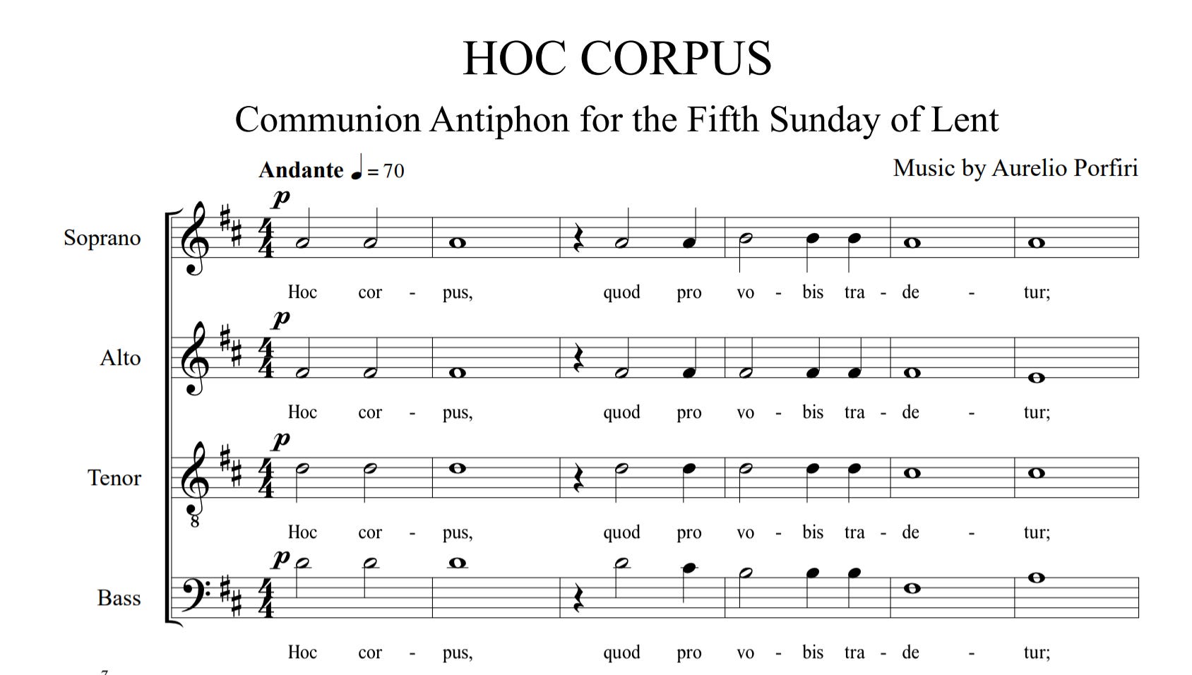 Communion Antiphon for the Fifth Sunday of Lent