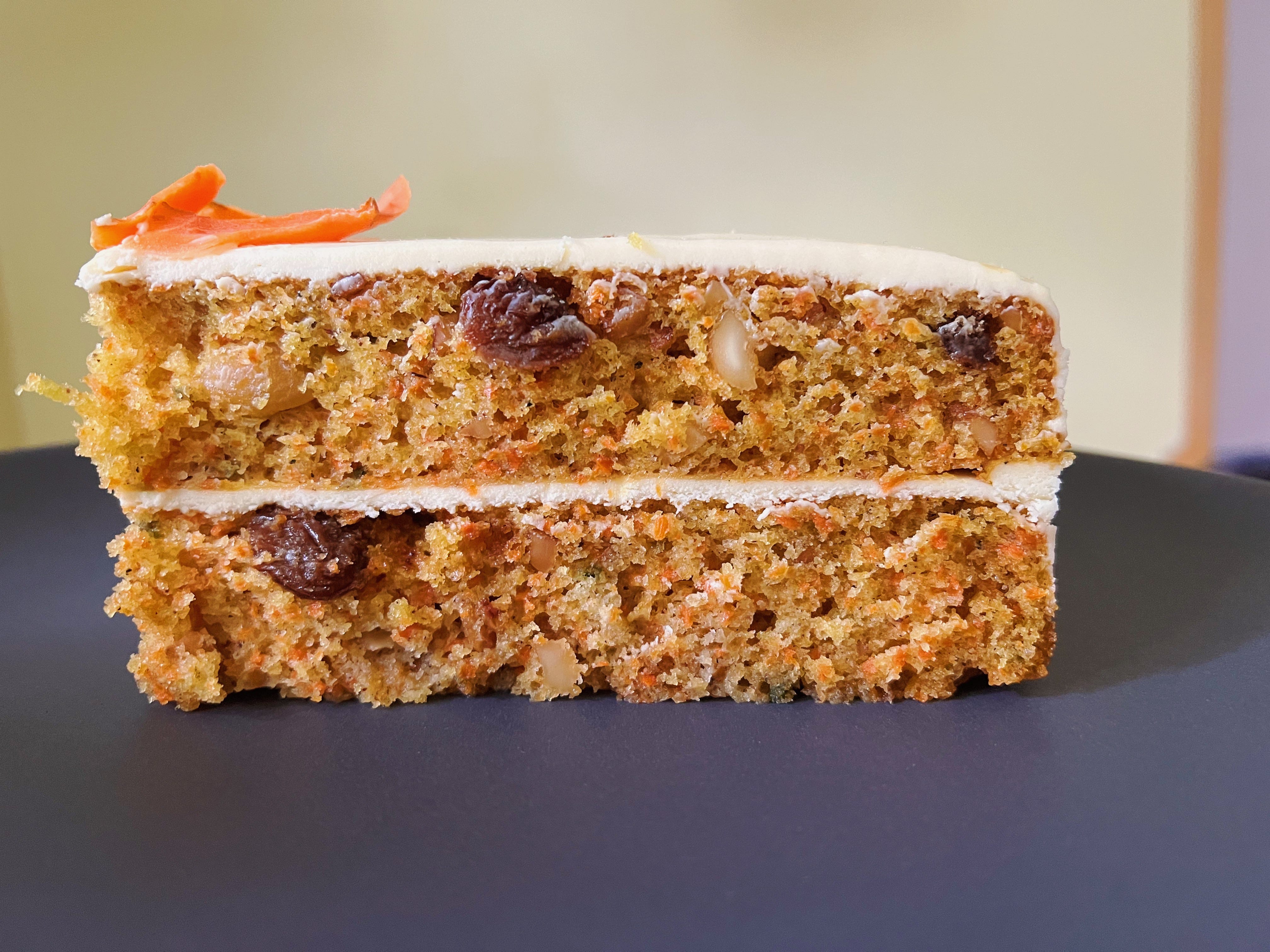 Carrot halwa cake - by Kate Ray - soft leaves