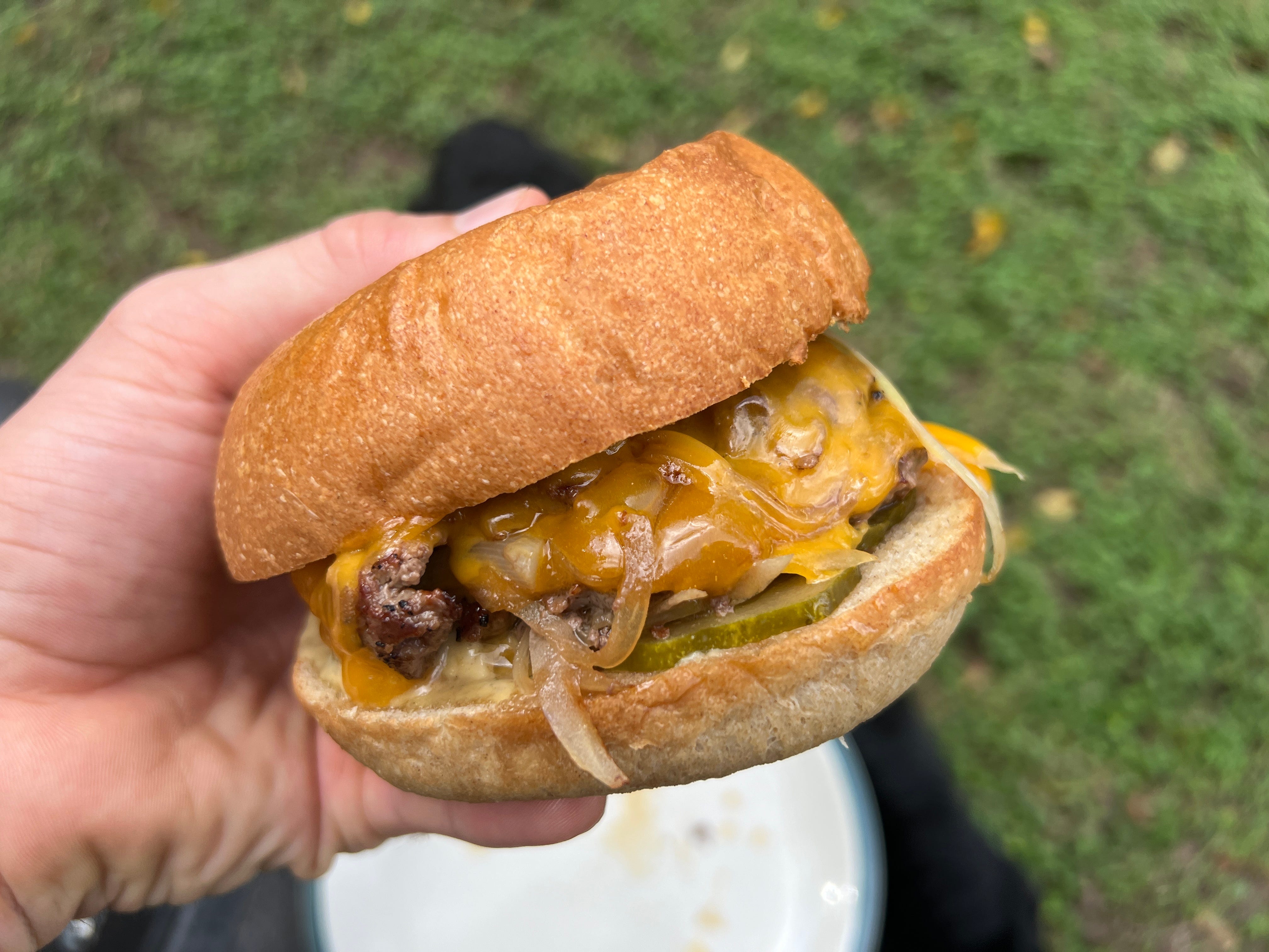 Oklahoma-Style Onion Smash Burgers - by Myles Snider
