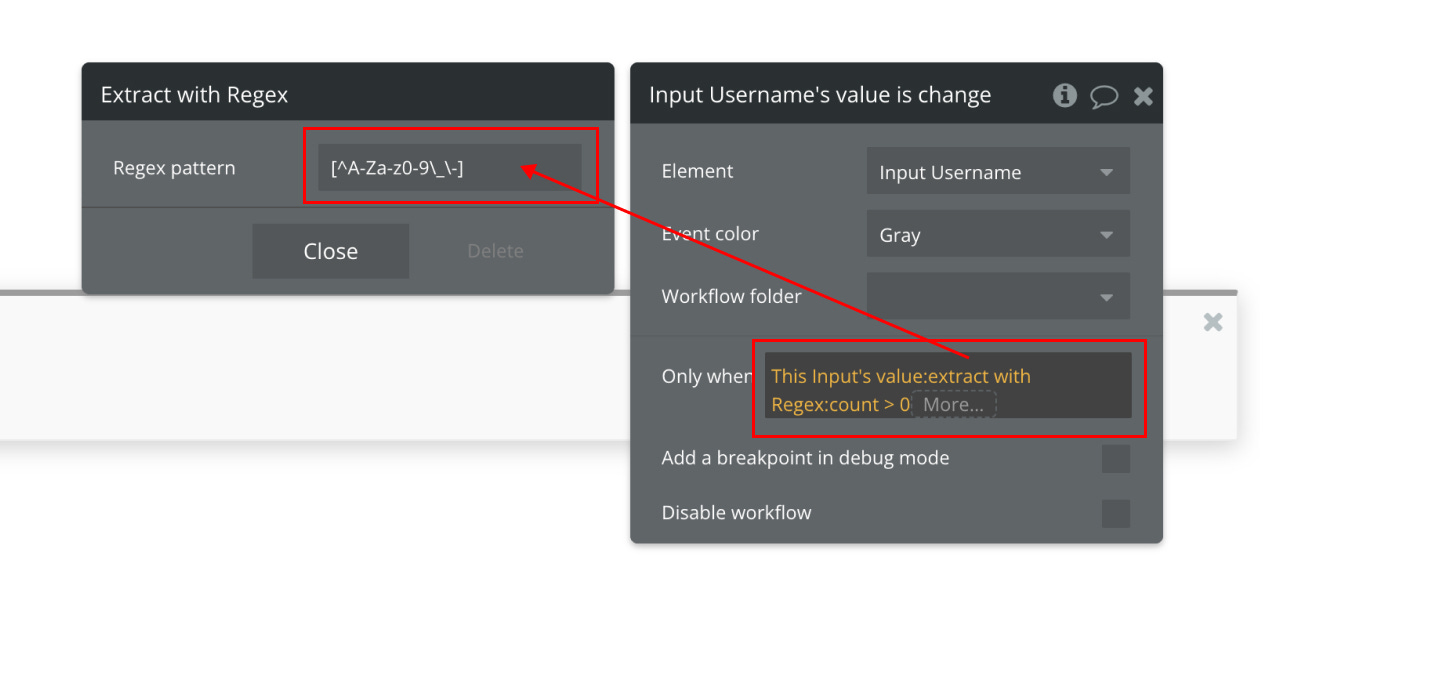 #3 - Uso de una expresión regular para validar un texto en Bubble