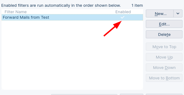 Thunderbird - How to forward mails automatically