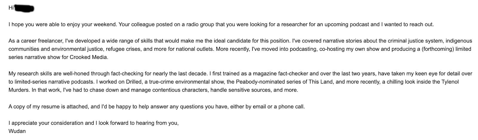 The ten-sentence cover letter - by wudan yan