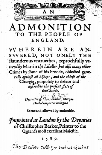 ‘A Generation of the MARTIN kind’: The Tracts of Martin Marprelate ...
