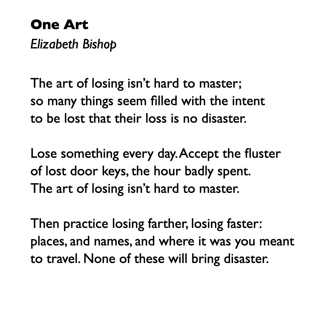 One Art - by aranya - Poetly