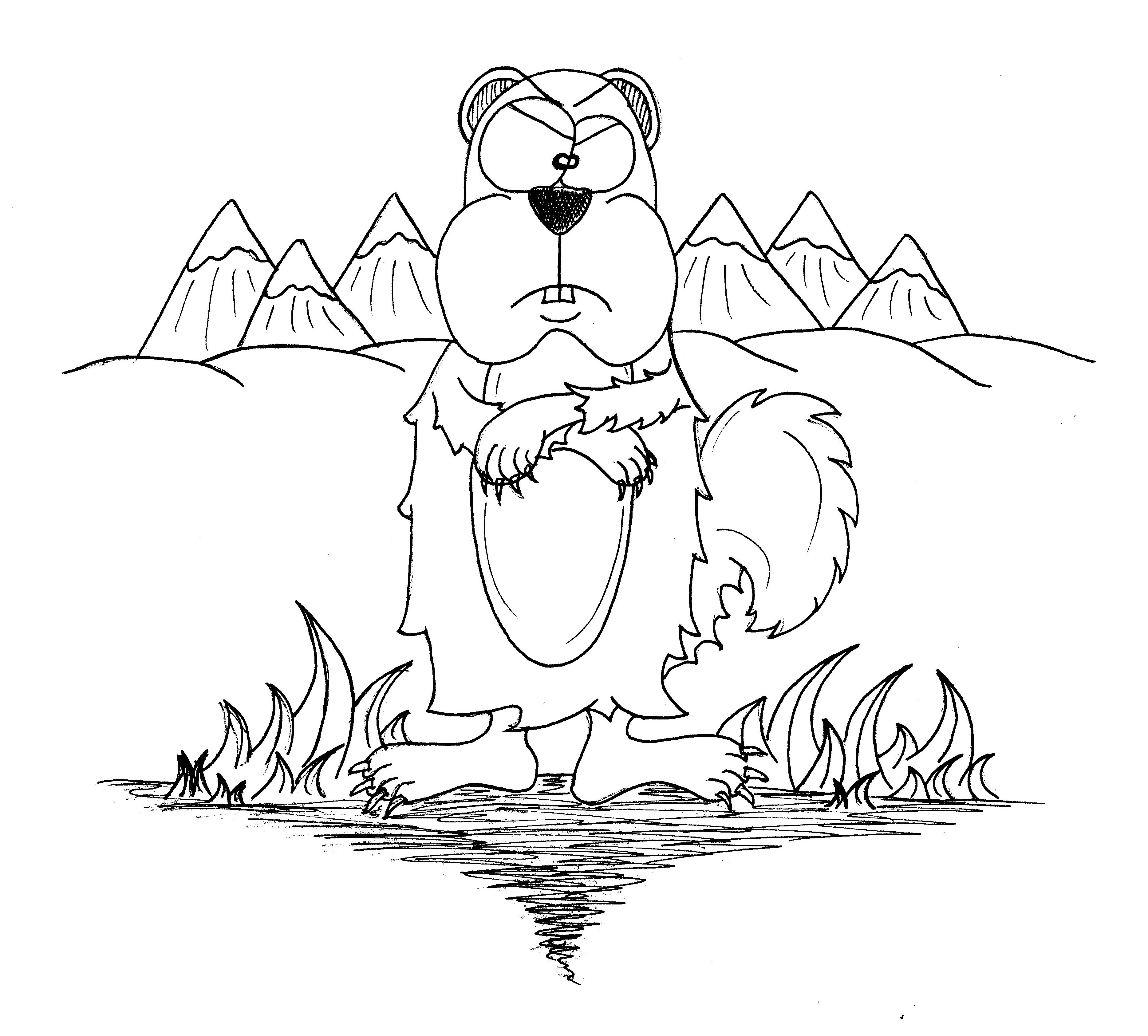 Gary the Grumpy Ground Squirrel - by caitlin nicole evans