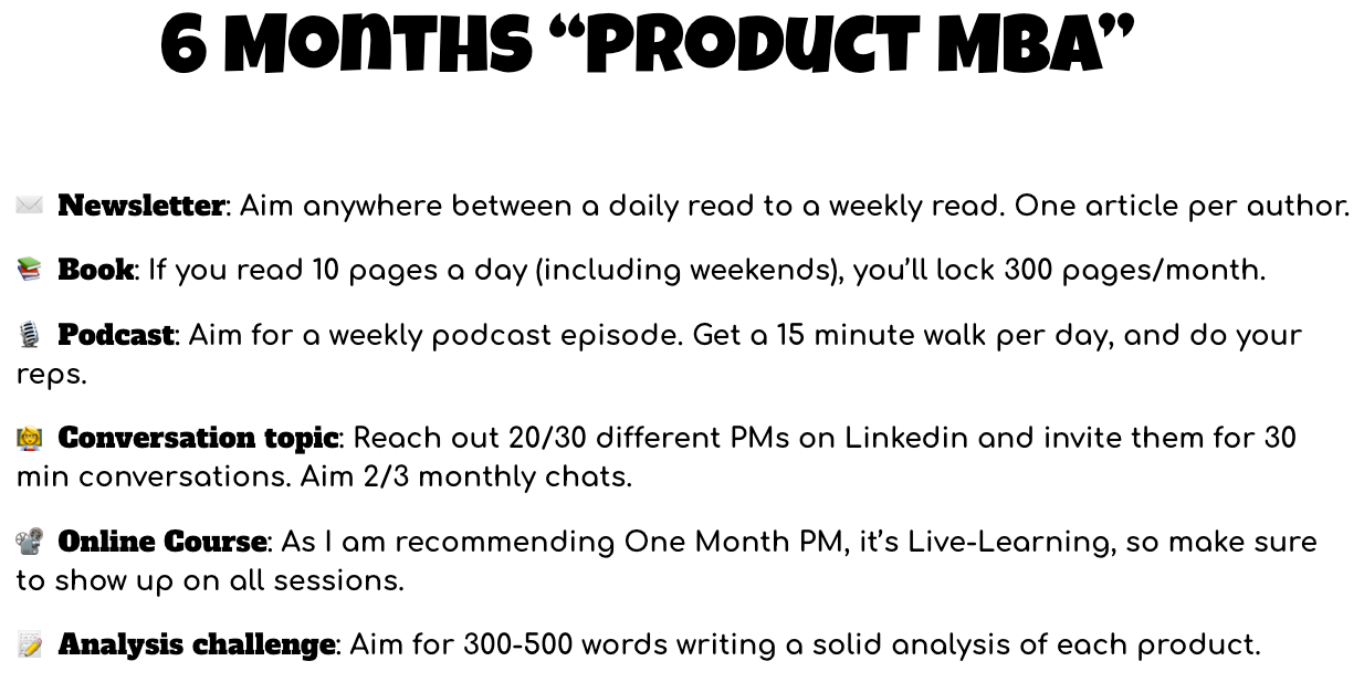 How to do a 6-month "Product MBA" almost for free