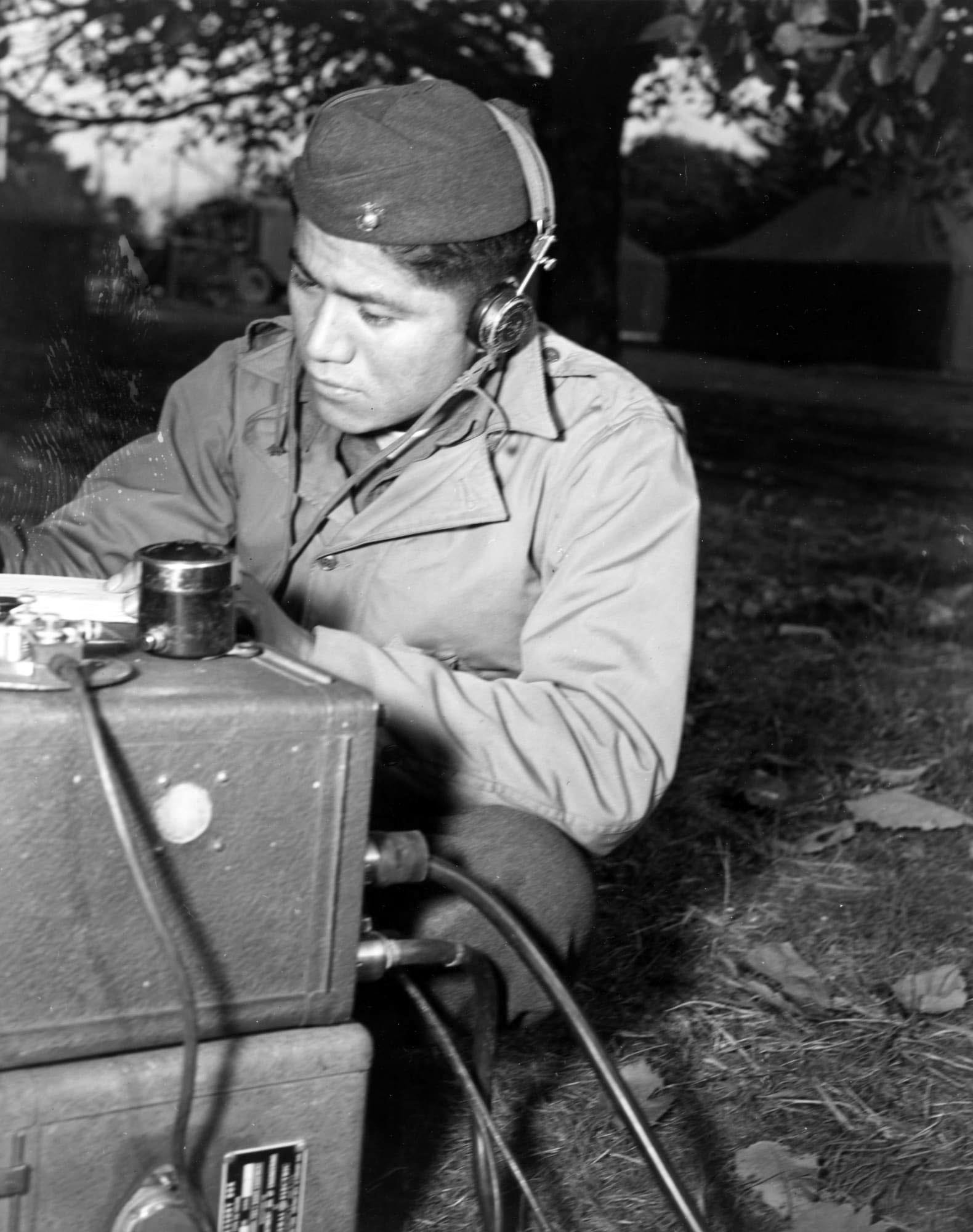 Navajo code talkers join the Marines - by Martin Cherrett