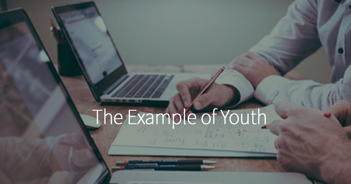 The Example of Youth - by HolyDevotionals - Daily Devos