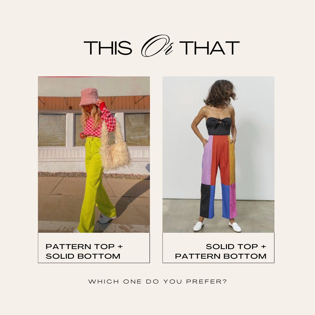 Outfit Formulas: Color & Patterns - by Madison