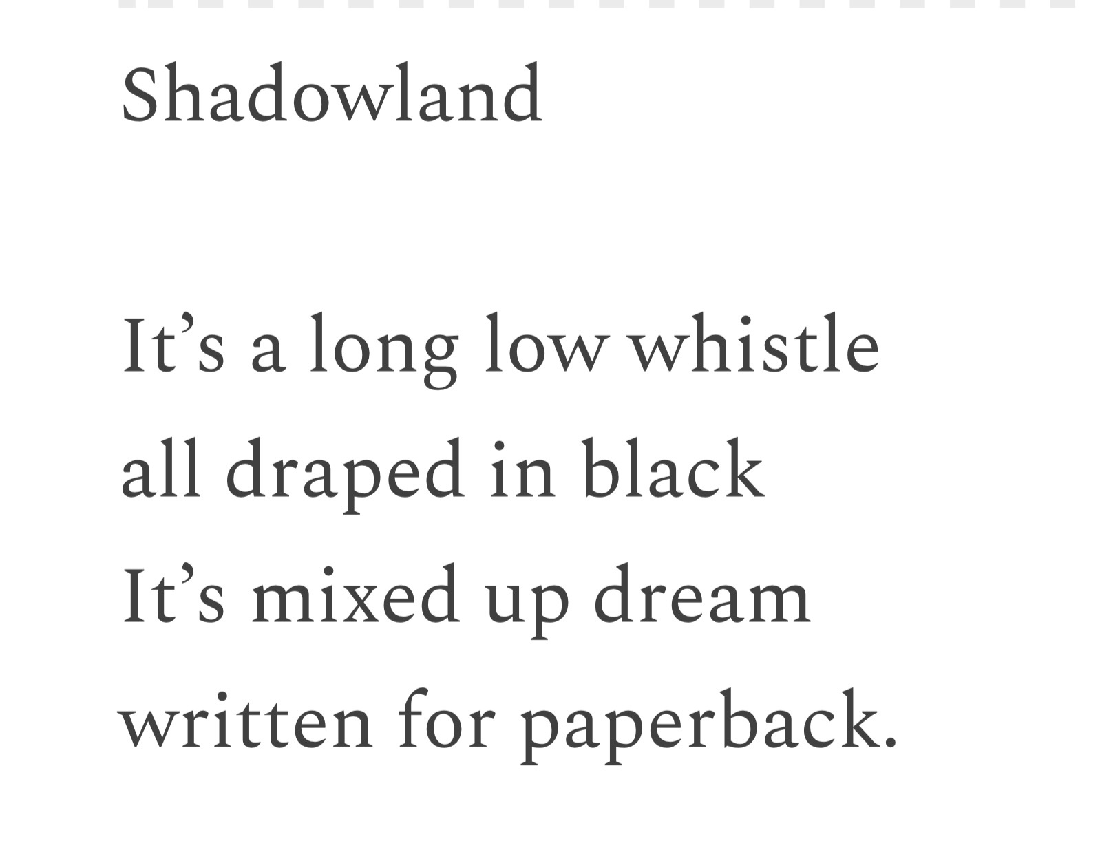 Shadowland - Certain Words
