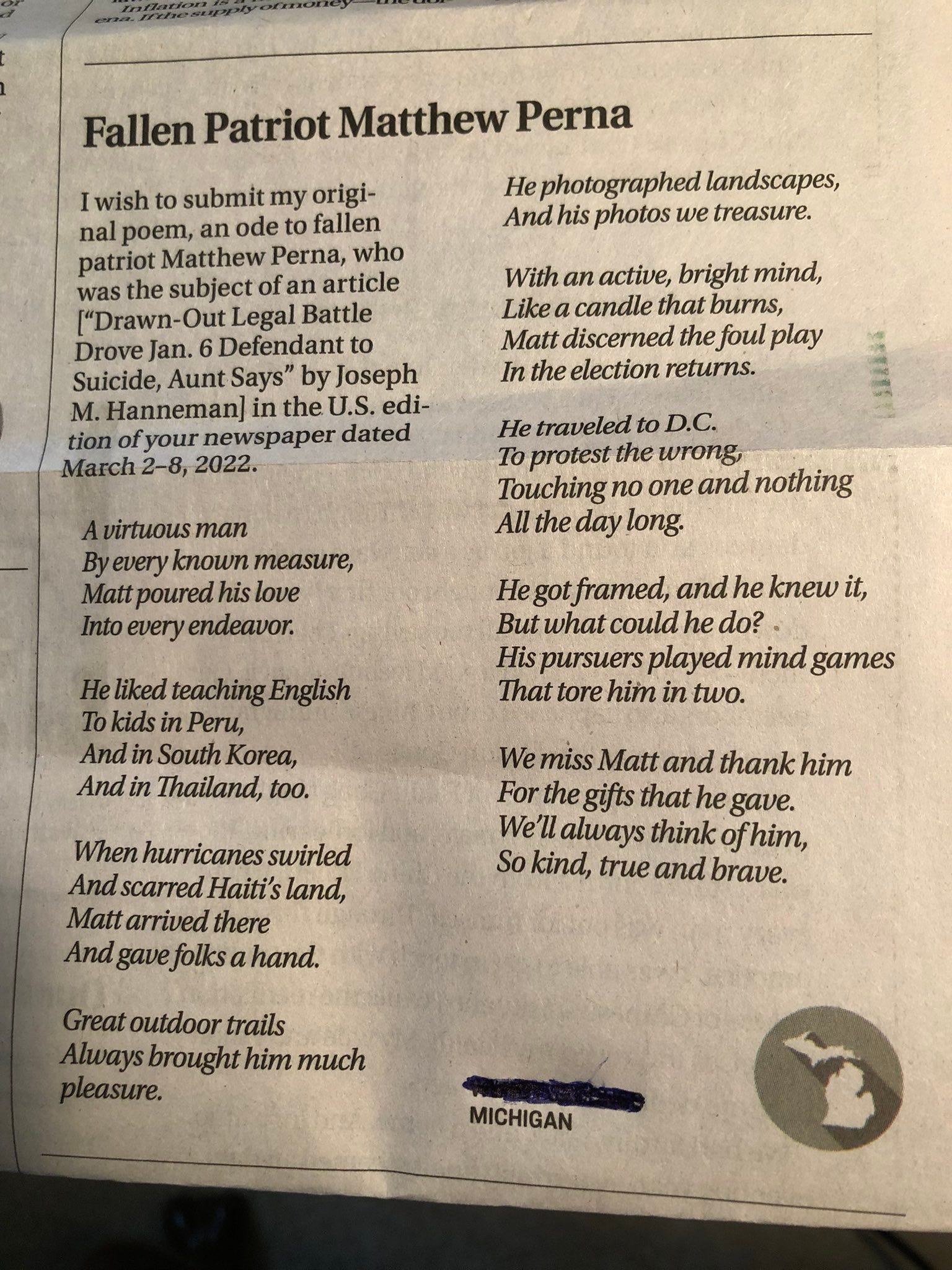 Remembering Matt Perna