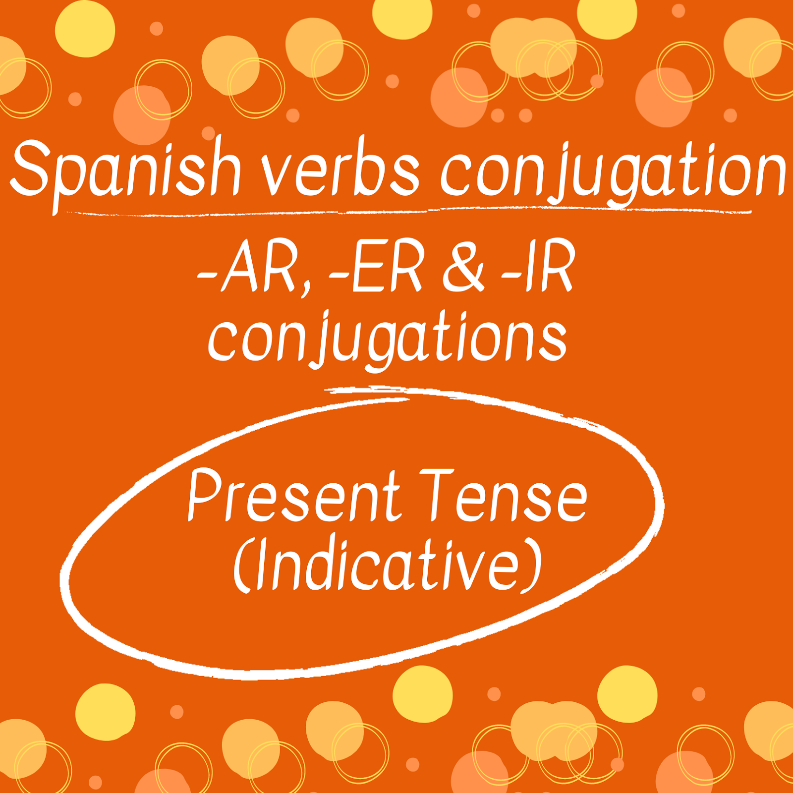 Issue #033 Revision: Three Spanish Regular Verbs Conjugations.