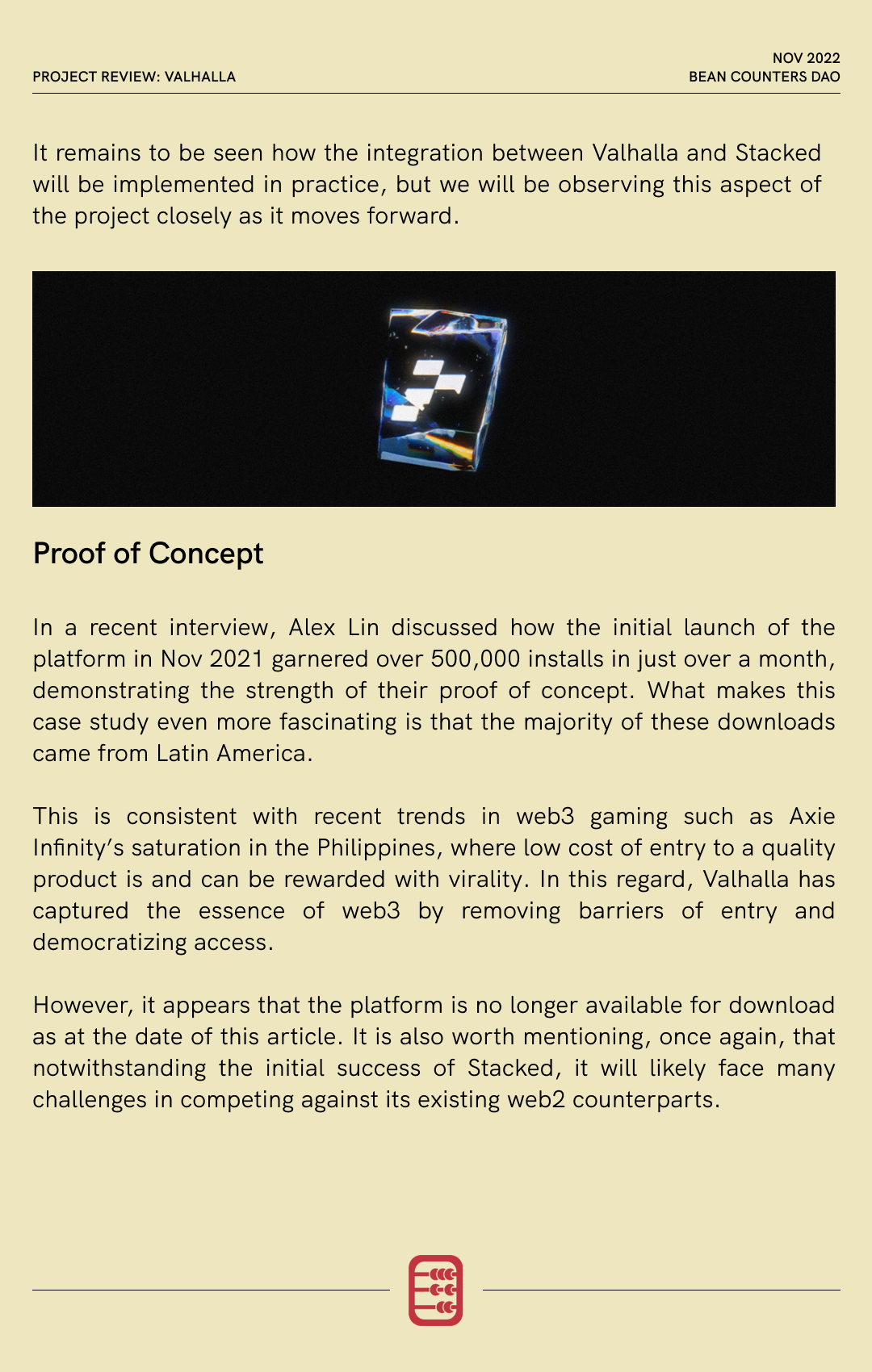 Project Review: Valhalla - by Bean Counters DAO