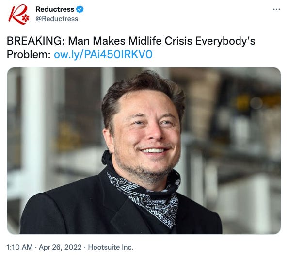 Elon Musk and his fans dying is what will save this planet. Elon Musk and his fans dying is what will save this planet.