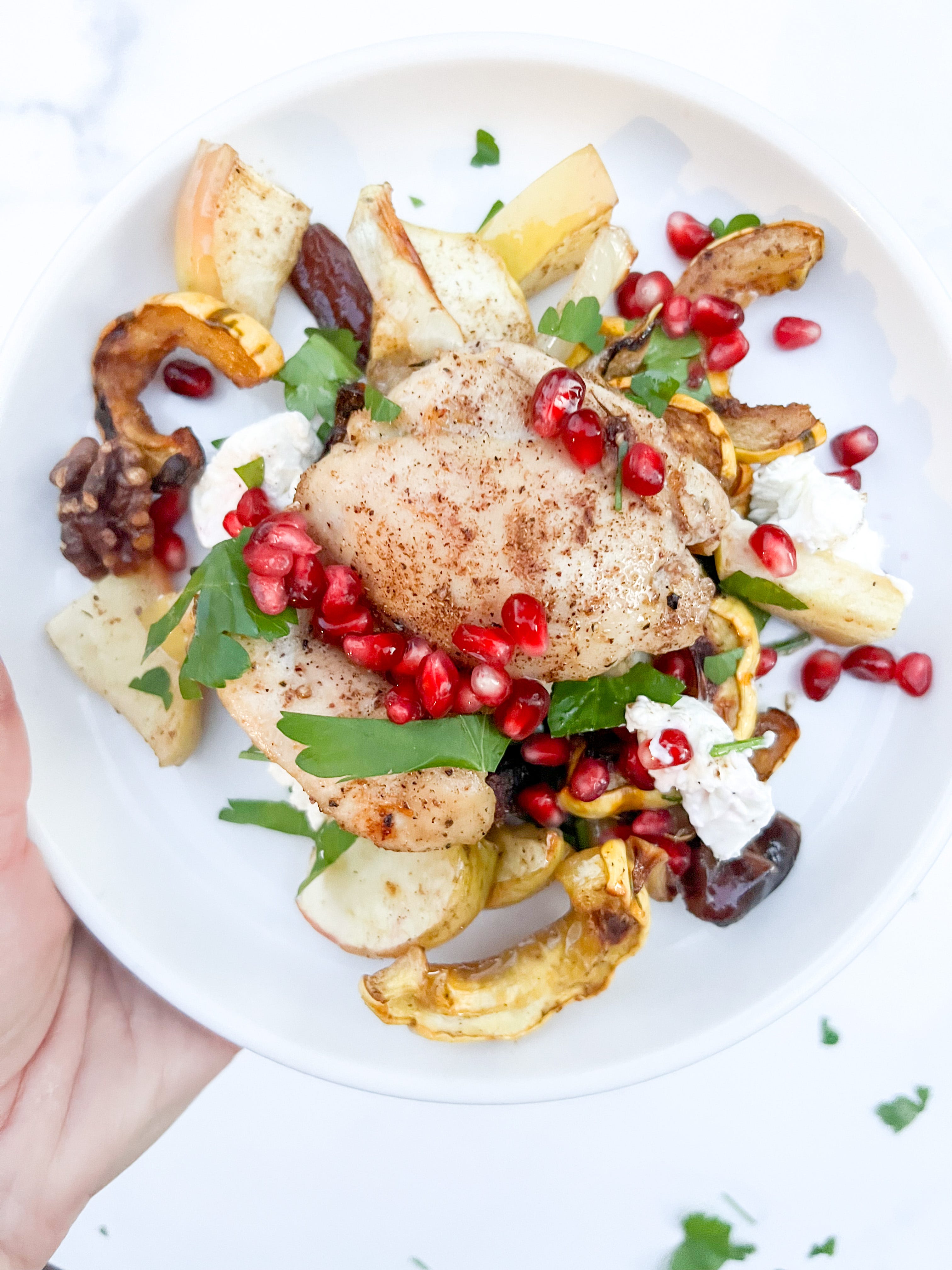 sheet-pan chicken and squash - by Caroline Chambers