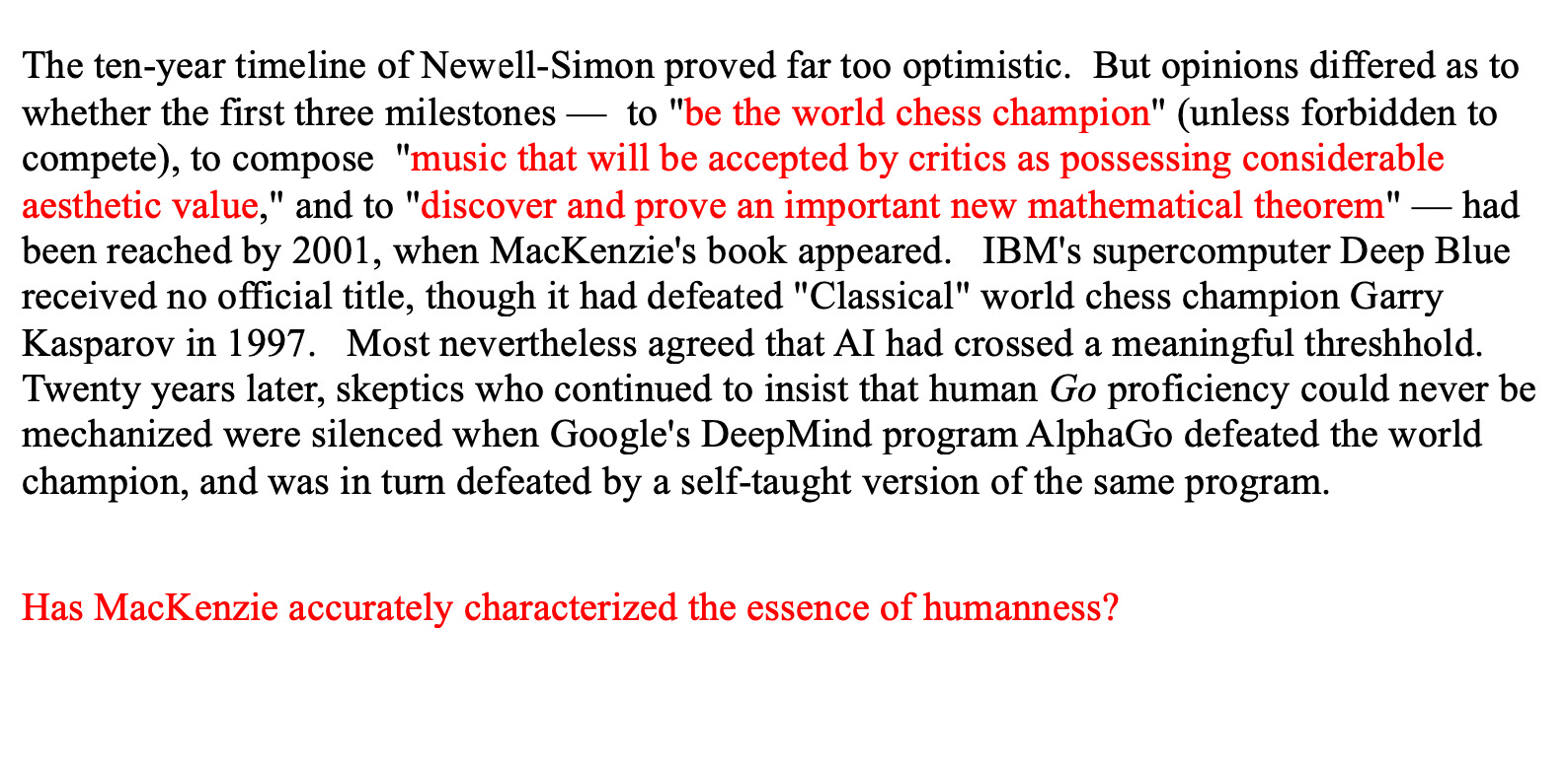 Can mathematics be done by machine? I. - by Michael Harris