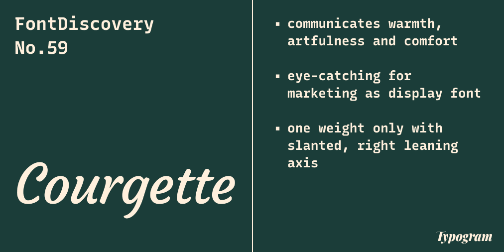 How to Use Courgette A Lovely Brushy Script for Marketing