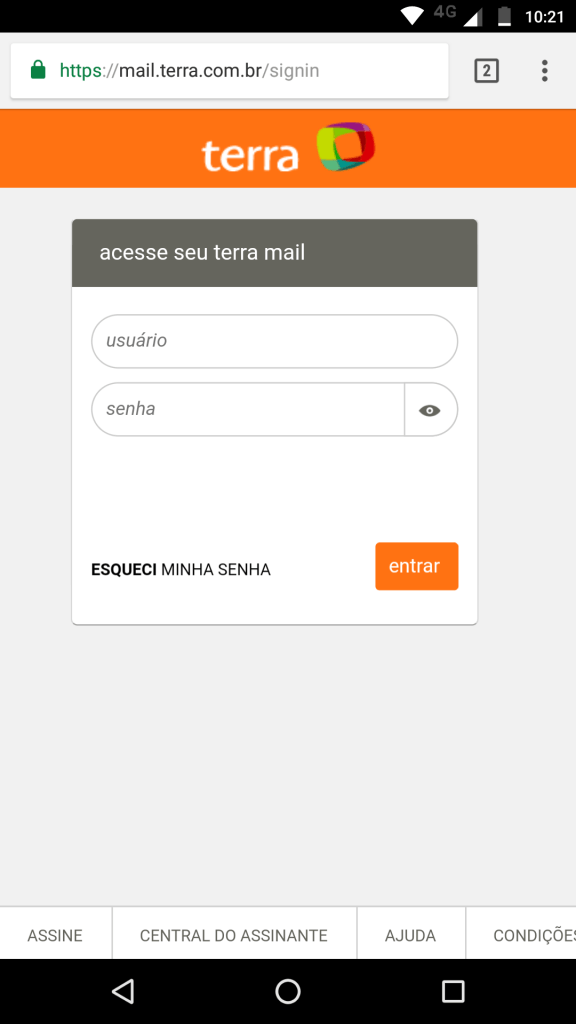 Credentials Management API - Terra Webmail