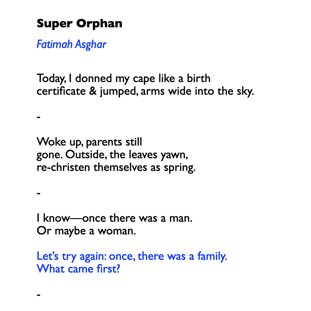 2 poems - "From" & "Super Orphan" - by aranya - Poetly