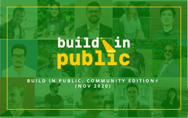 Build In Public: Here's the Nov 2020 Community Edition ⚡️