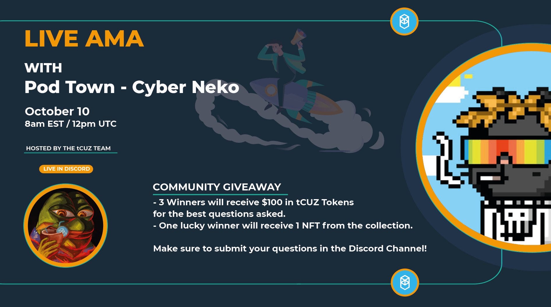 Cyber Neko Mint Day - by Pod Town - DeFi Metaverse