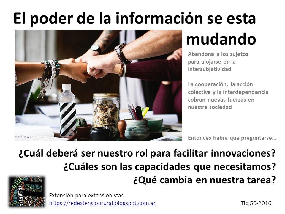El poder de la información se está mudando