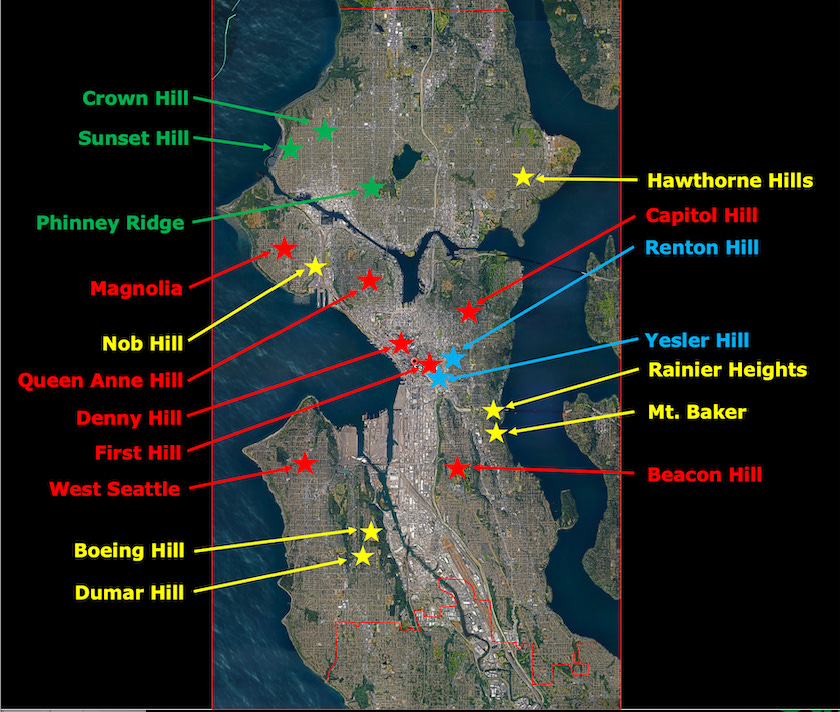 Seven Hills of Seattle - by David B. Williams