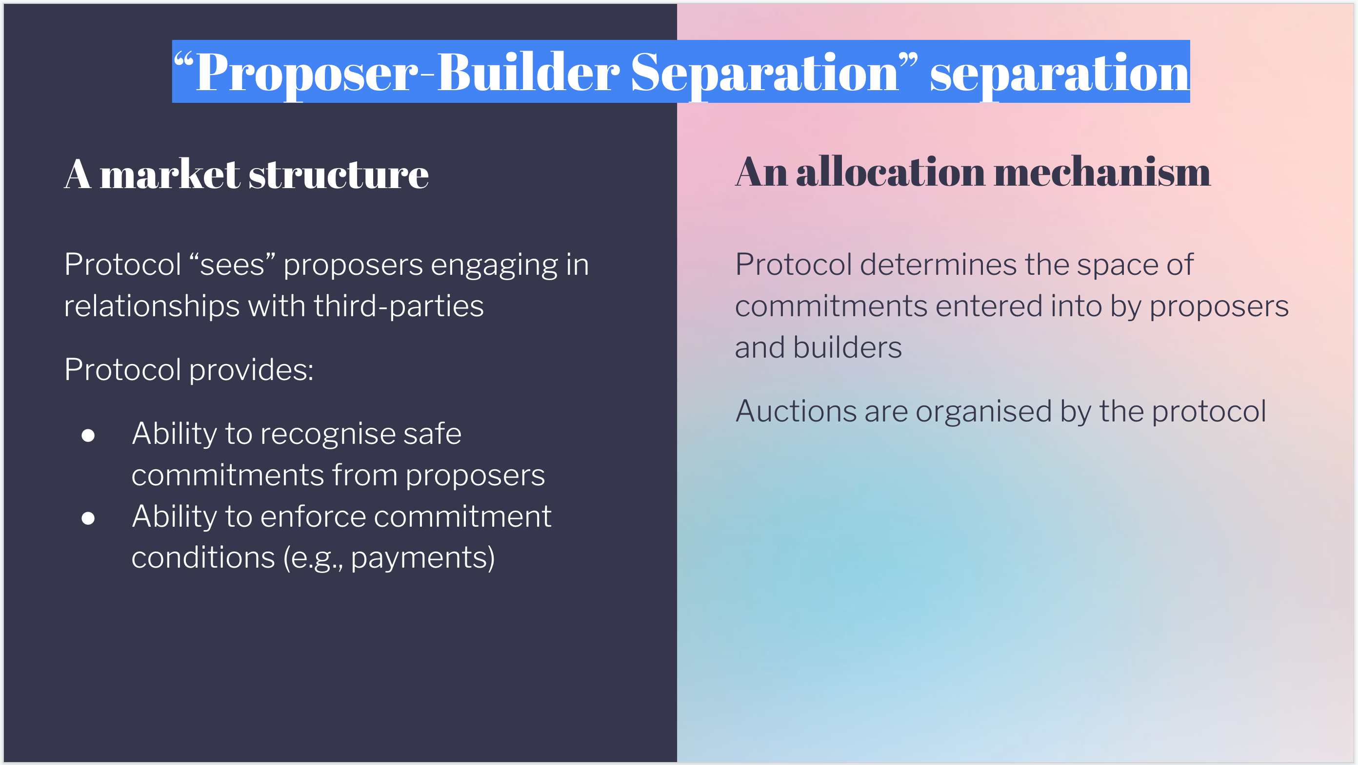 Notes on Proposer-Builder Separation (PBS)