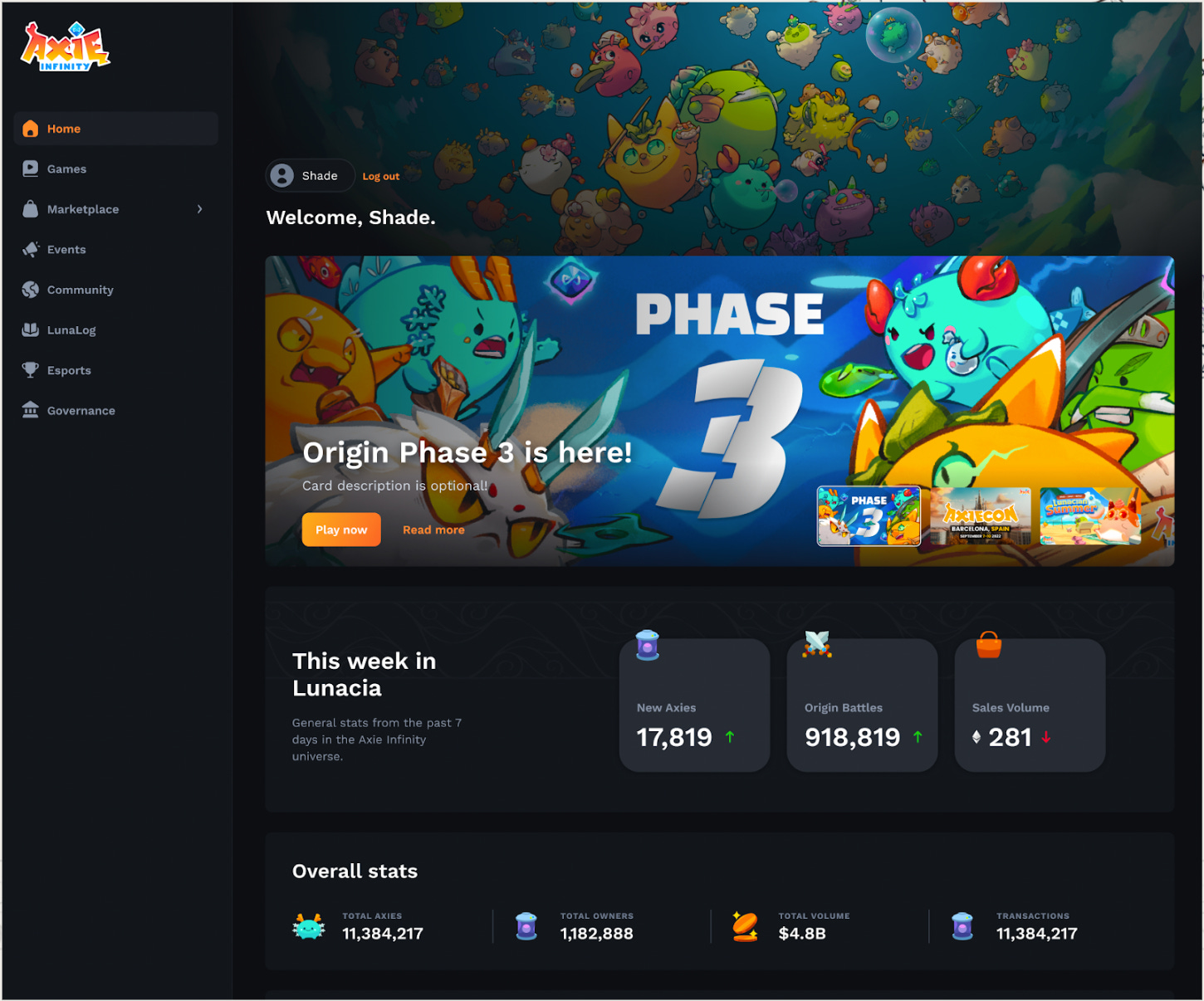 [Axie] October Dev Update - by Axie Infinity - The Lunacian