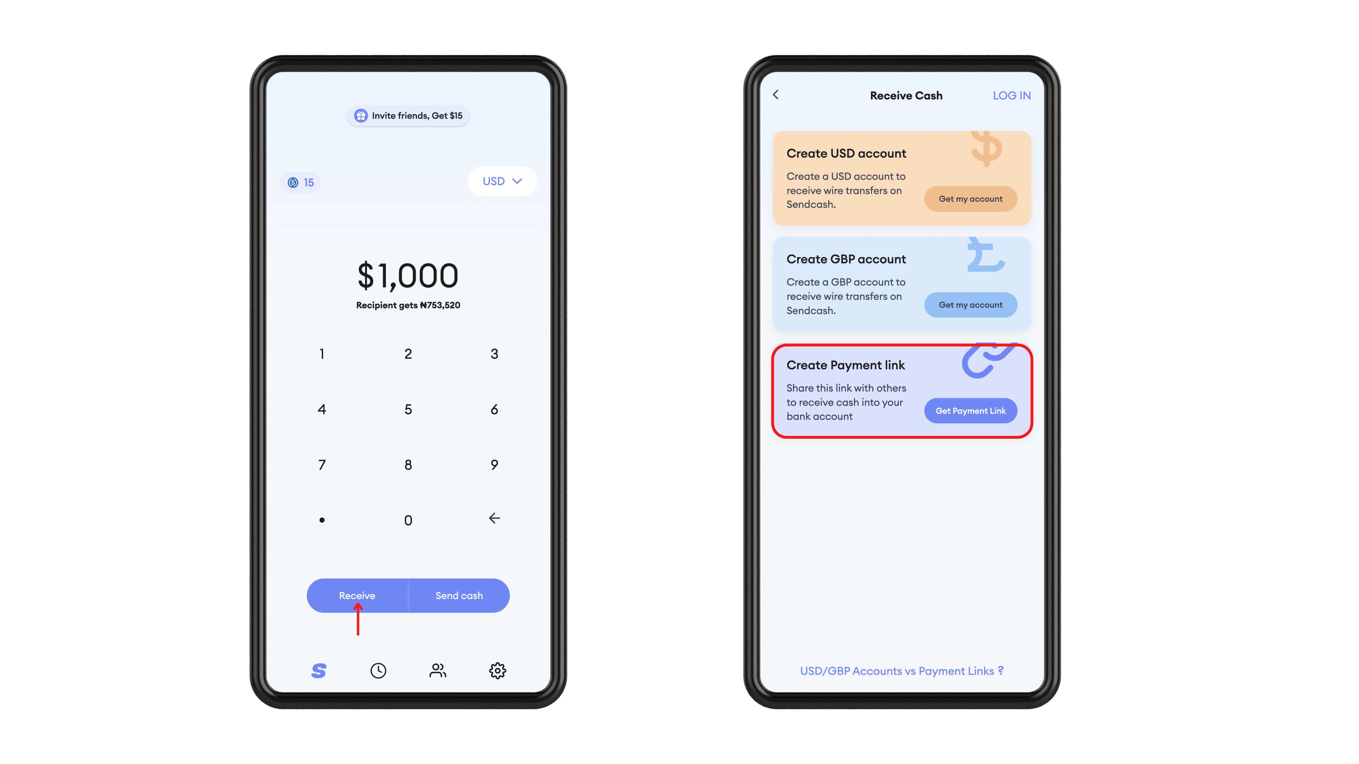 How payment links work on Sendcash