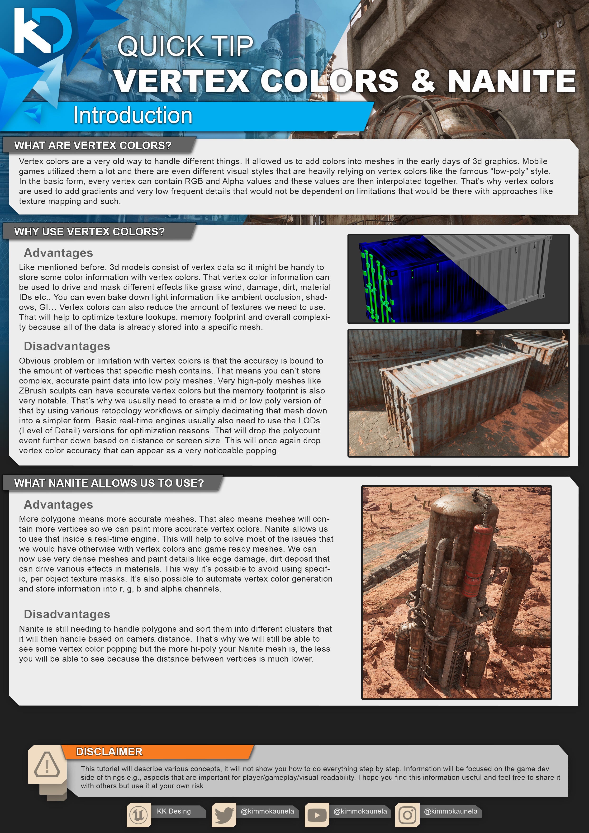 Quick Tip: Vertex Colors & Nanite - by kimmo kaunela