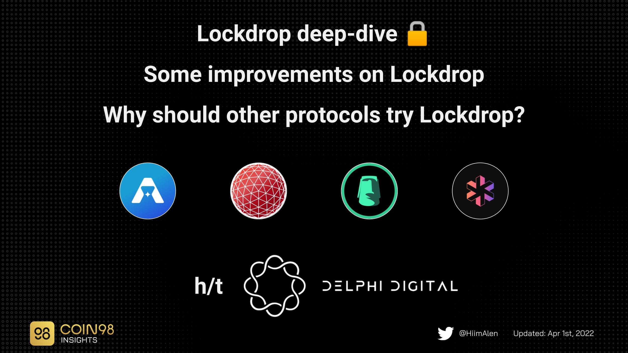 Lockdrop deep-dive 🔒; Improvements on lockdrop; Why should other protocols try lockdrop