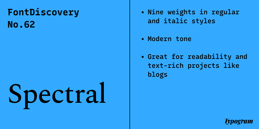 Reviewing Spectral A Great Serif to Optimize Reading