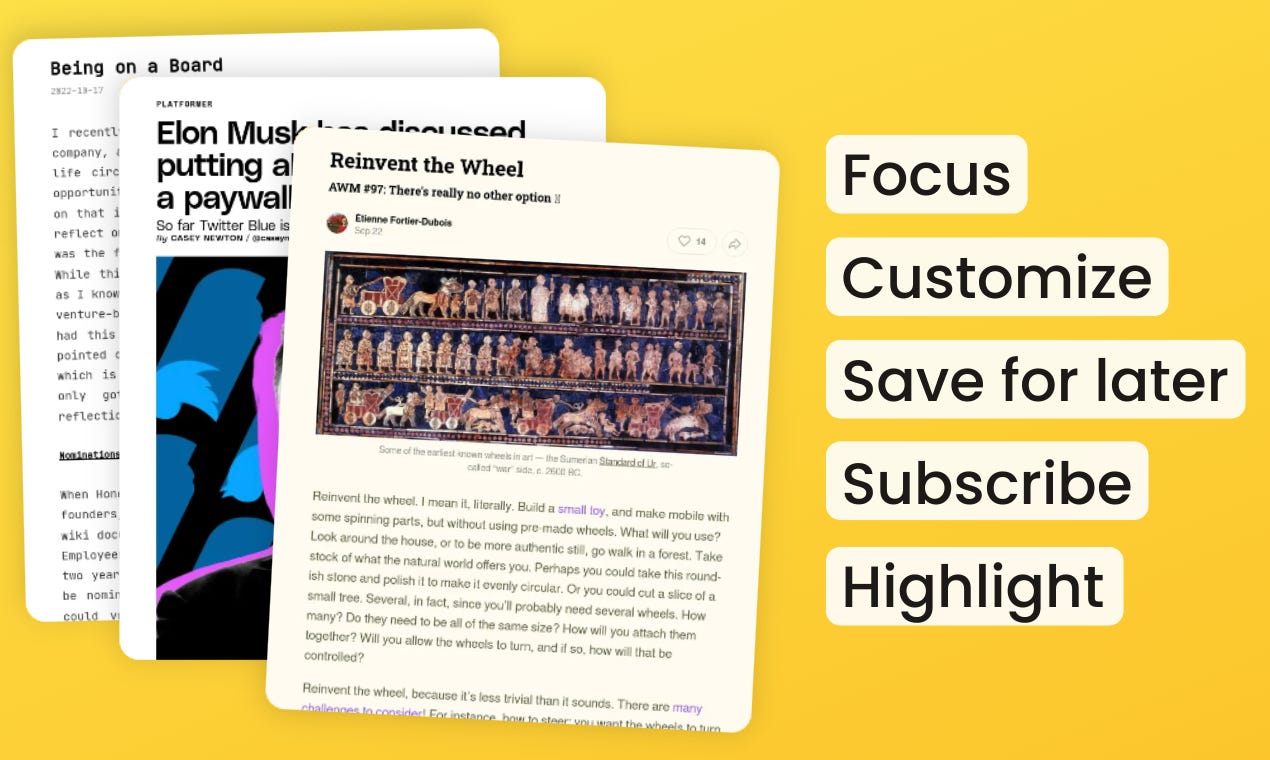 New: Unclutter Reader Mode - by Peter Hagen - Lindy Letters