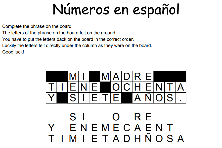 Issue #039 Numbers in Spanish (71 - 109)