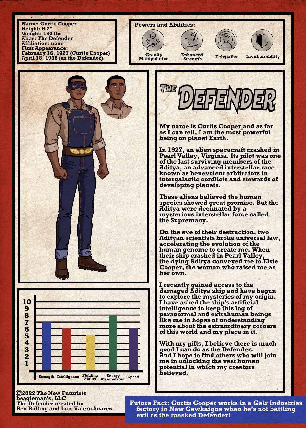 Trading Card Tuesday: The Defender - by Ben Bolling