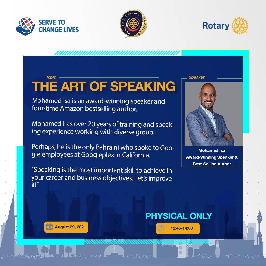 Mohamed Isa- award-winning speaker - by Osama