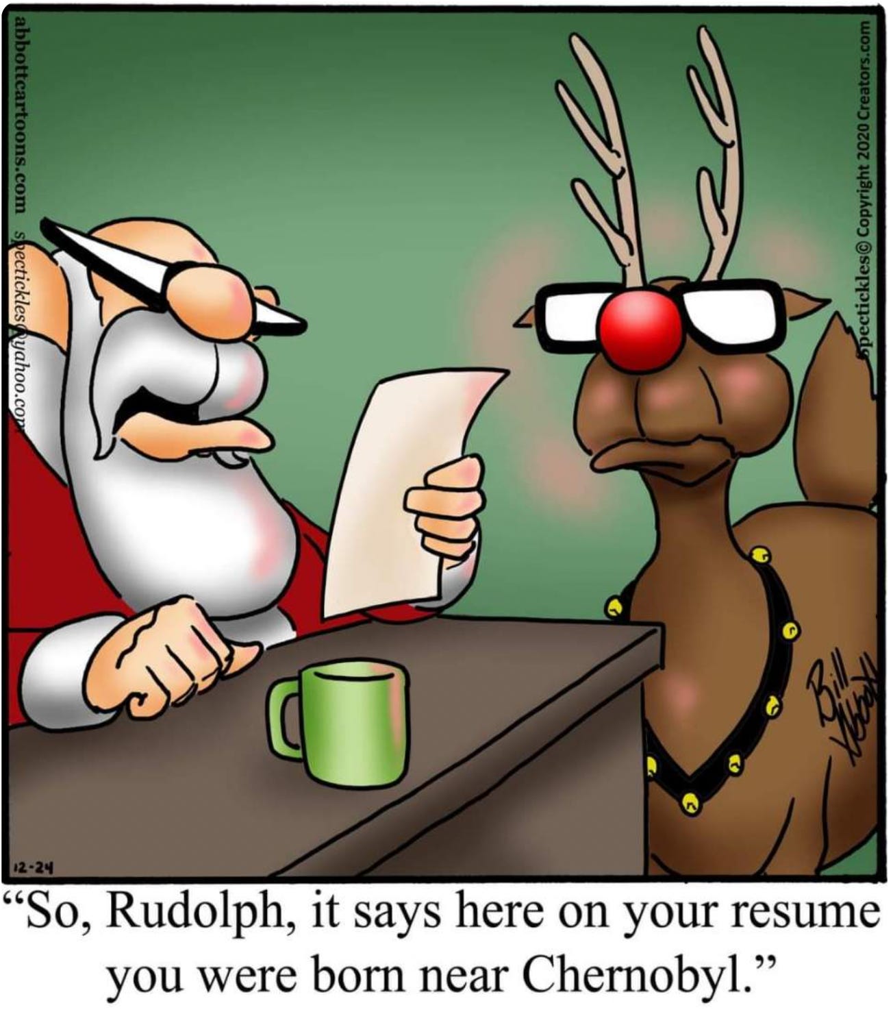 Sunday Strip- How did Rudolph get that nose?