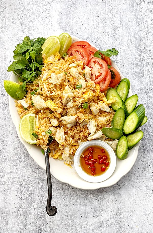 Crab Fried Rice with Crab Paste - by Leela Punyaratabandhu