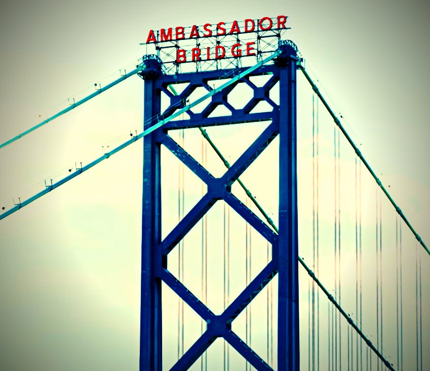 🌉 The Ambassador Bridge Linking the USA and Canada is a Secret Monopoly ...