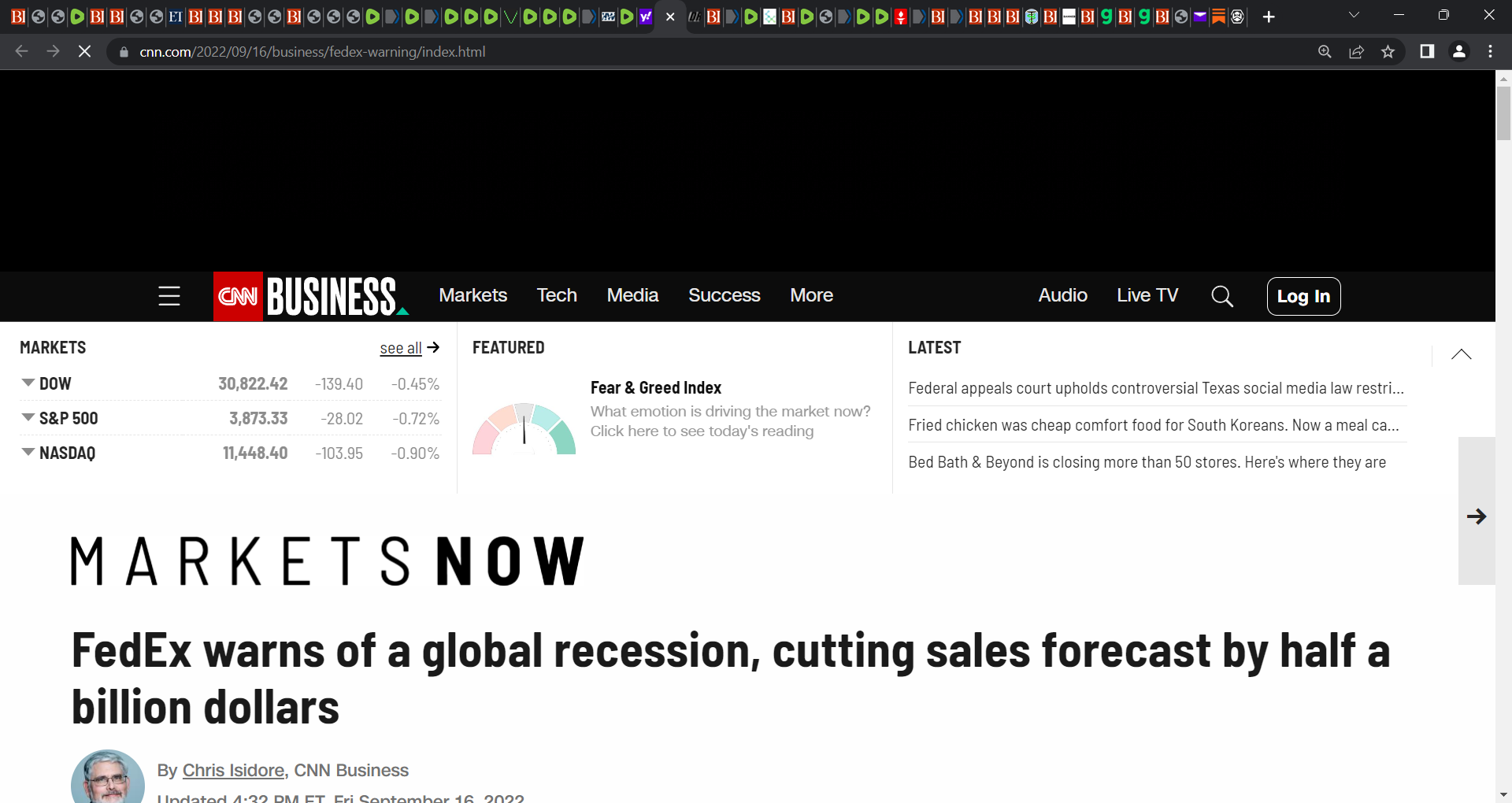 FedEx CEO says he expects the economy to enter a ‘worldwide recession’