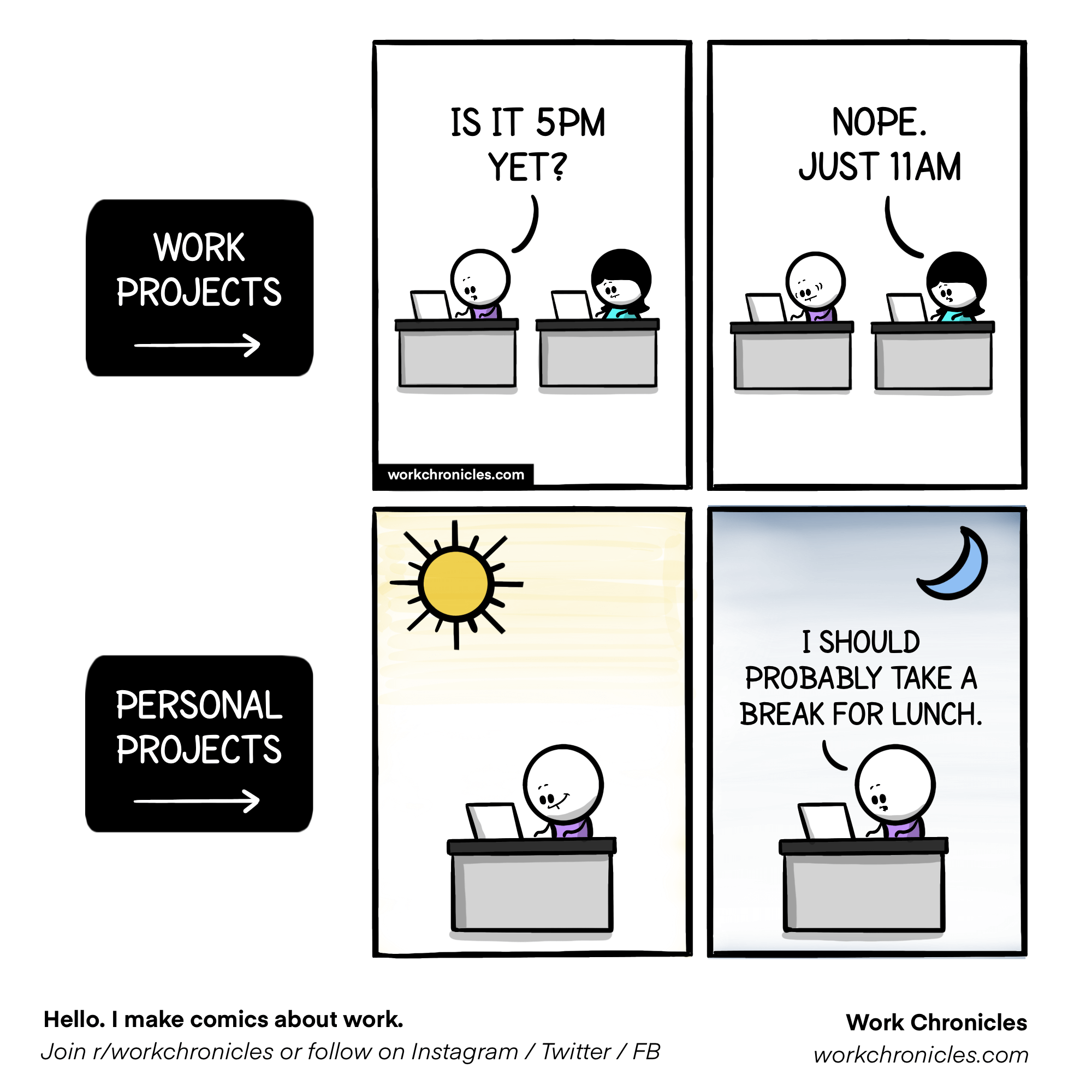 (comic) Work projects and Personal projects