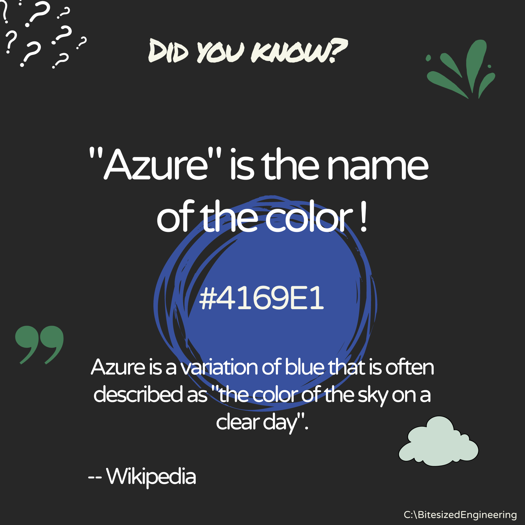 Azure is a shade of Blue! - by Mihailo Joksimovic