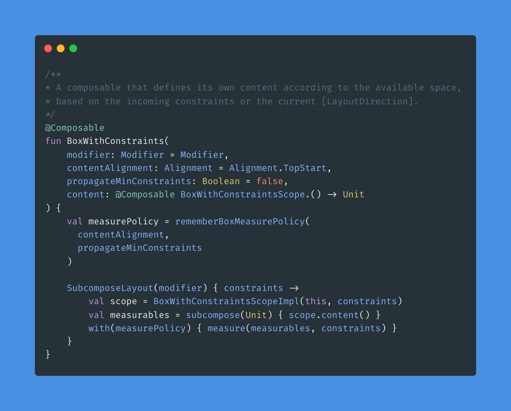 Custom Layouts, measuring policies, and BoxWithConstraints in Jetpack Compose