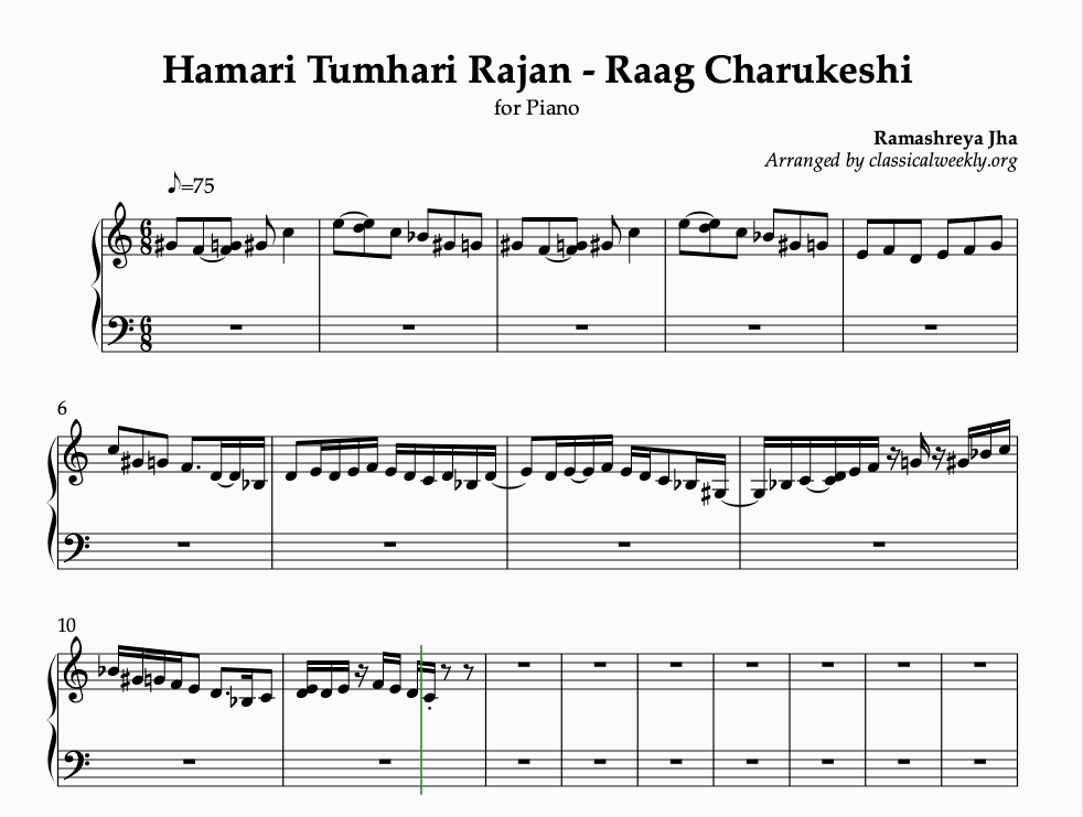 Hamari Tumhari Raajan - Raag Charukeshi - by Ritesh Nayak